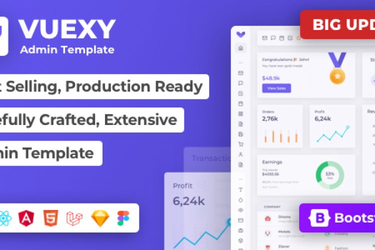 Vuexy - Vuejs, React, HTML & Laravel Admin Dashboard Template - ManhTuan.Name.Vn